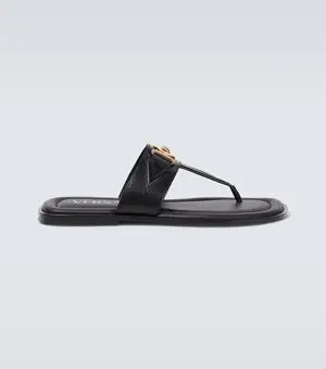 Versace Medusa Leather Thong Sandals