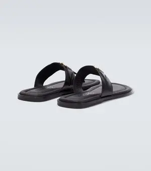 Versace Medusa Leather Thong Sandals