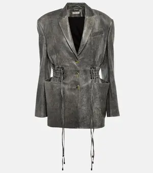 THE MANNEI Antibes Leather Blazer
