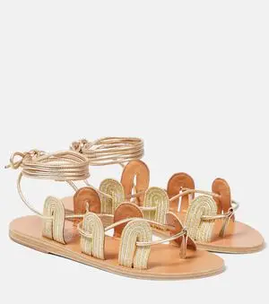 ANCIENT GREEK SANDALS Aristides Sandals - Metallic
