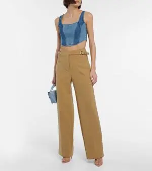 DION LEE Interlock High-rise Wide-leg Pants