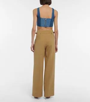 DION LEE Interlock High-rise Wide-leg Pants
