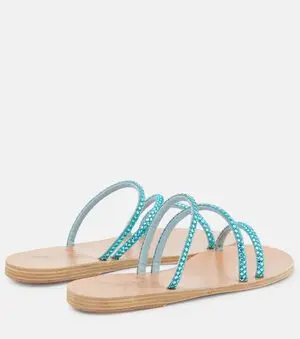 ANCIENT GREEK SANDALS Polytimi Embellished Leather Sandals