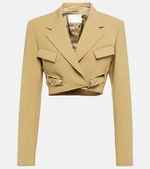 DION LEE Interlock Belted Cropped Blazer