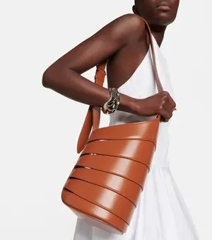 Alaïa Babel Small Leather Shoulder Bag - Brown