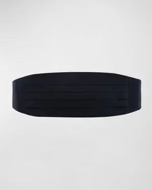 Trafalgar Men & Apos;s Sutton Pleated Satin Cummerbund Black
