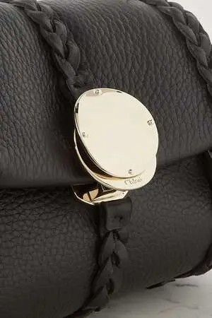 Chloé Net Sustain Penelope Small Tasseled Textured-leather Shoulder Bag