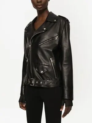 Dolce & Gabbana Leather Biker Jacket