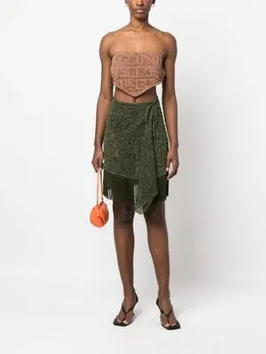 Gcds Fringe-detail Macramé Skirt