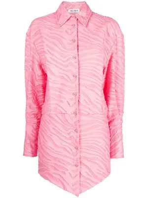 Attico Silvye Zebra-patterned Shirt Dress