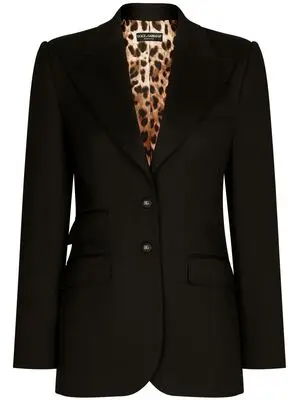 Dolce & Gabbana Turlington Gabardine Single-breasted Blazer - Black