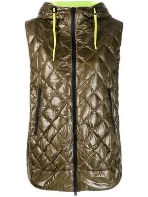 Herno Zip-up Hooded Quilted Gilet
