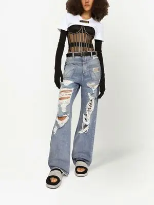 Dolce & Gabbana Tulle Corset Top