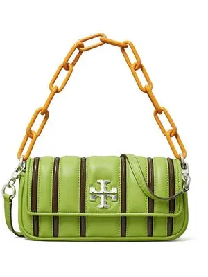 Tory Burch Kira Bombe Striped Shoulder Bag
