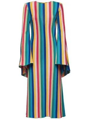 La DoubleJ Vertical-stripe Midi Dress