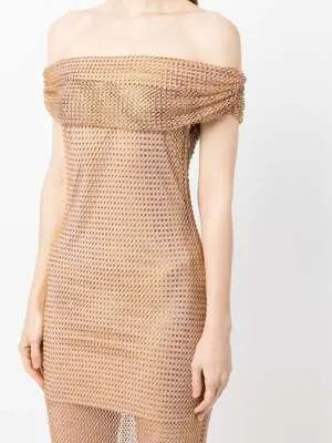 SELF-PORTRAIT Rhinestone-embellished Maxi Dress