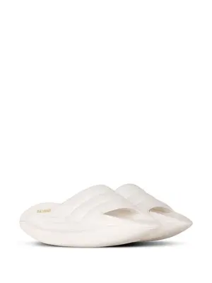 Balmain B-it Quilted Leather Slides - White