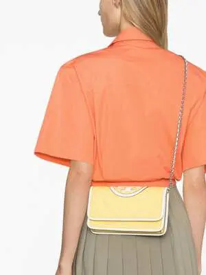 Tory Burch Quilted Leather Crossbody Bag - Yellow
