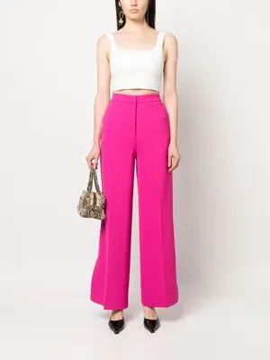 BLANCA VITA Overlapping-panel Palazzo Pants - Pink