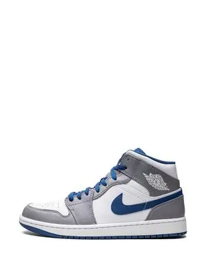 JORDAN Air 1 Mid True Blue Sneakers - White