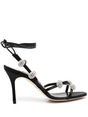 Manolo Blahnik Elsaka 100mm Embellished Sandals