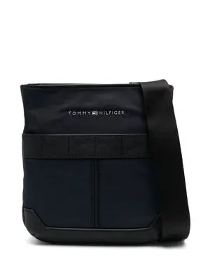 Tommy Hilfiger Logo-Plaque Messenger Bag Blue