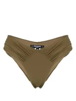 Balmain Draped-detail Bikini Bottom
