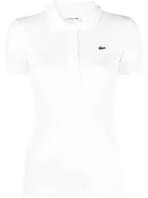 Lacoste Logo-patch Cotton Polo Shirt - White
