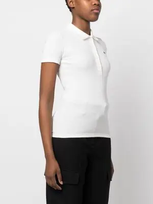 Lacoste Logo-patch Cotton Polo Shirt - White