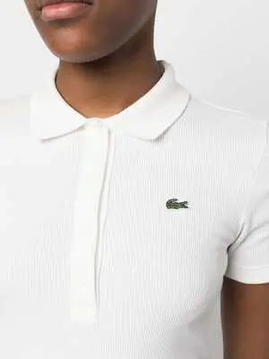 Lacoste Logo-patch Cotton Polo Shirt - White