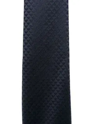 Emporio Armani Monogram Neck Tie - Blue