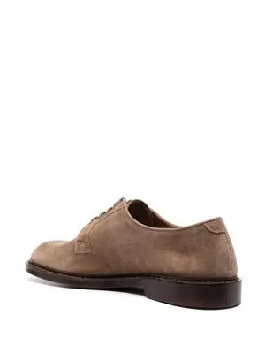 DOUCAL'S Lace-up Suede Derby Shoes - Neutrals