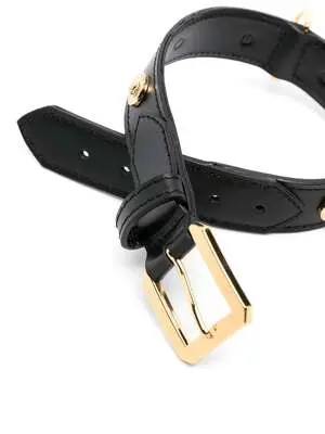 Versace Studded Leather Pet Collar