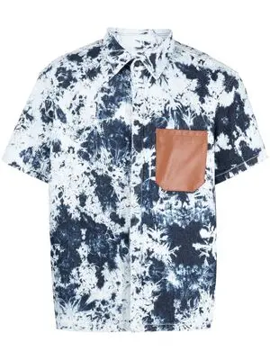 FERRARI Tie-dye Patterned Shirt - Blue
