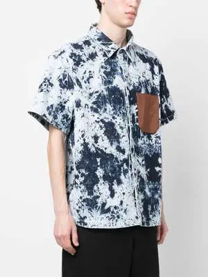 FERRARI Tie-dye Patterned Shirt