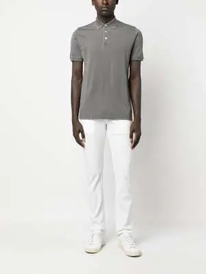 Fedeli Piqué-weave Cotton Polo Shirt - Grey