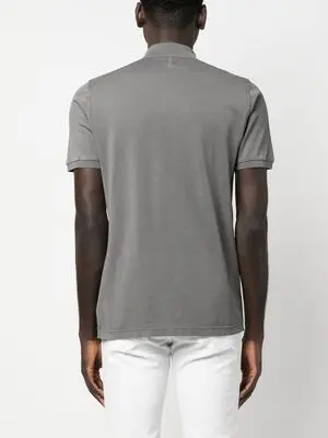 Fedeli Piqué-weave Cotton Polo Shirt - Grey