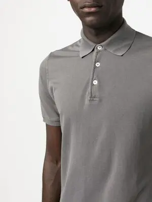 Fedeli Piqué-weave Cotton Polo Shirt - Grey