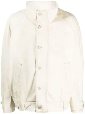 Palm Angels Dirtybull Mulholland Denim Jacket - Neutrals