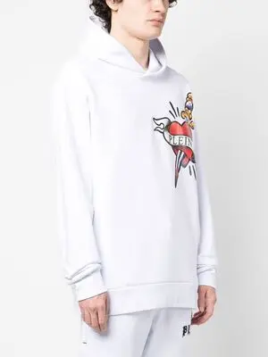 Philipp Plein Logo-print Hoodie - White