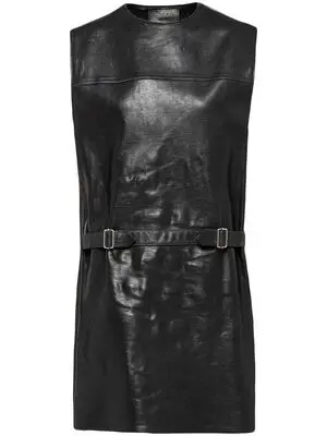 Prada Sleeveless Leather Mini Dress