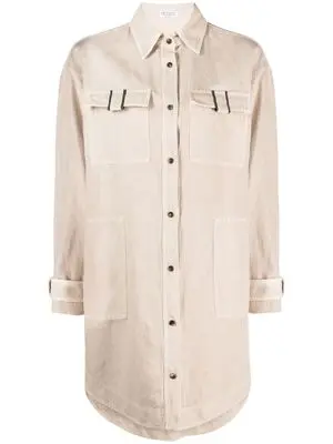 Brunello Cucinelli Cotton And Linen Oversized Shirt