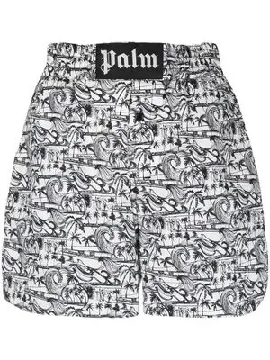 Palm Angels Waves-print Boxer Shorts