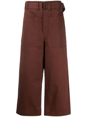 LEMAIRE Wide-leg Cotton-linen Trousers