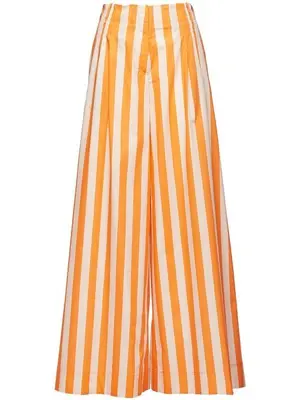 La DoubleJ Vertical-stripe Palazzo Trousers