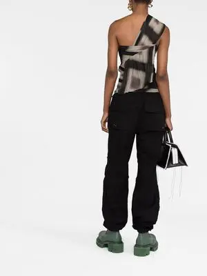 Rick Owens Ombré-effect Asymmetric Draped Top