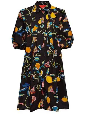 La DoubleJ Lemon Print Short Dress