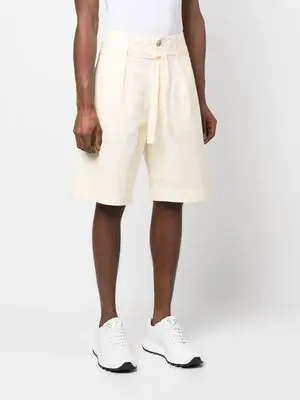 Stone Island Compass-patch Chino Shorts - Yellow