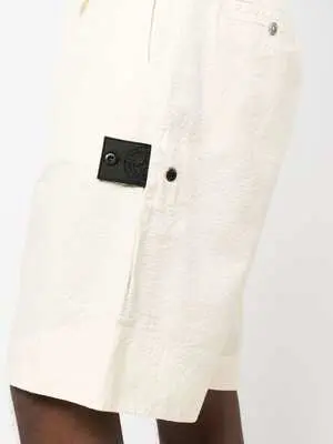 Stone Island Compass-patch Chino Shorts - Yellow