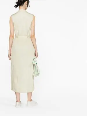 Buy Calvin Klein Belted Sleeveless Shirt Dress - Green At 29% Off |  Editorialist